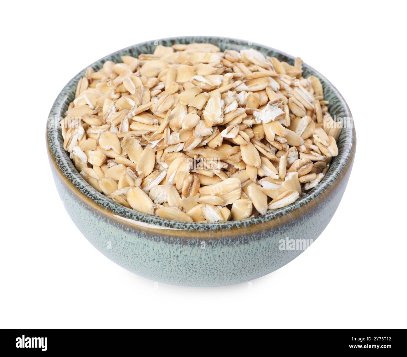 Oat flakes grains rolled Cut Out Stock Images & Pictures - Alamy