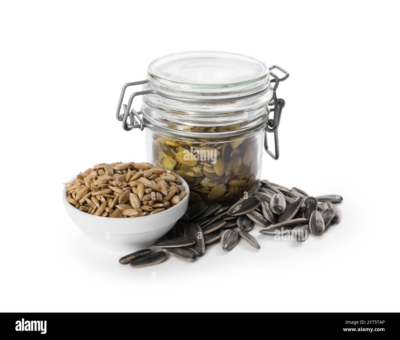 Different types of seeds isolated on white Stock Photo - Alamy