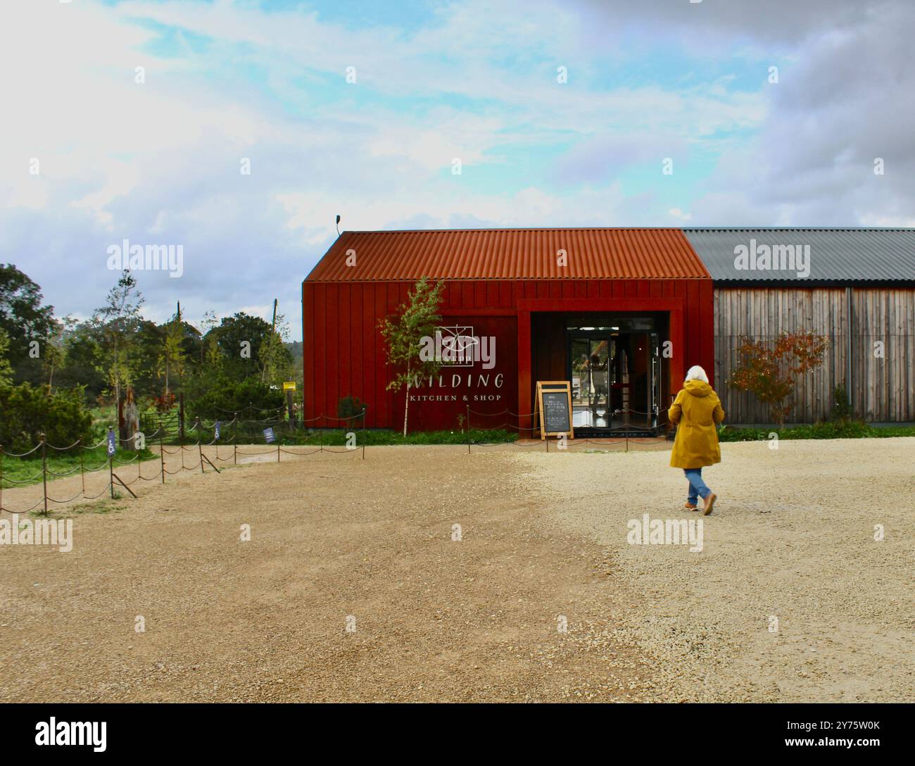 Knepp Rewilding Project - Knepp Wilding Kitchen and Shop Stock Photo ...