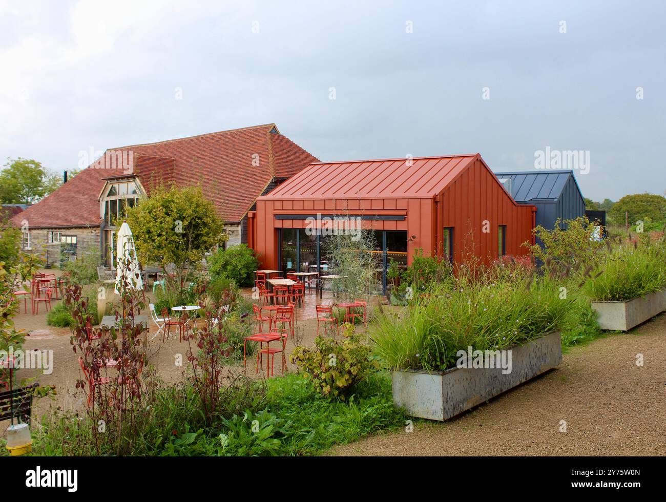 Knepp Rewilding Project - Wilding Cafe Stock Photo - Alamy