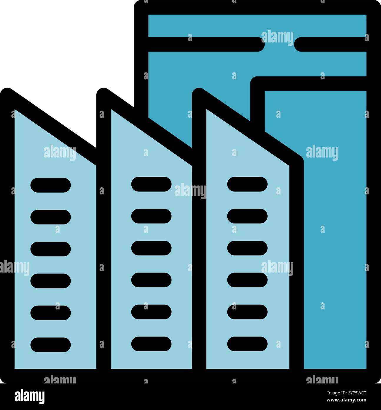 Modern factory building representing the manufacturing industry ...