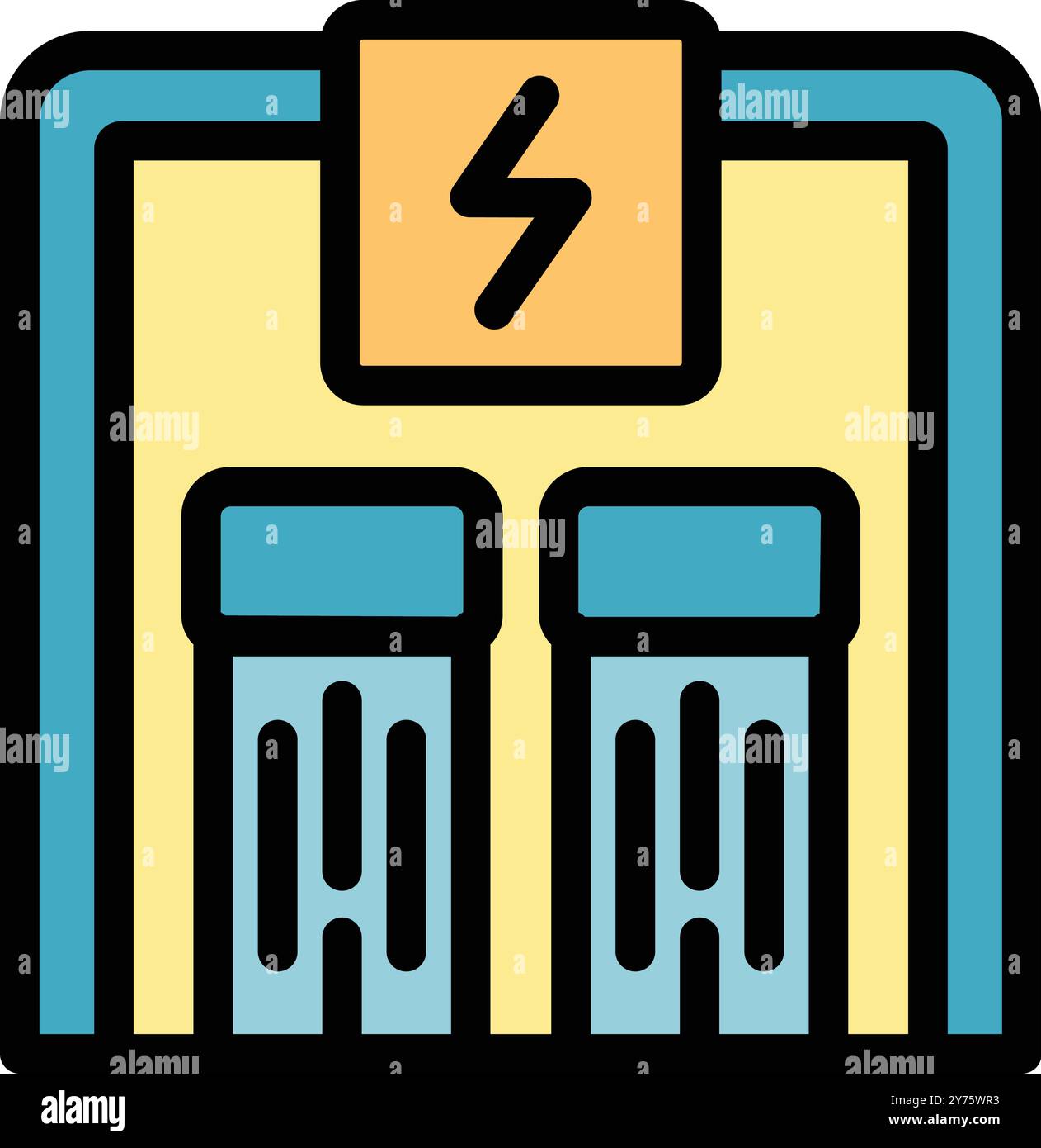 Hydroelectric power station using the force of water to generate ...