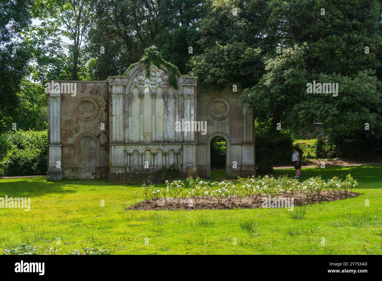 Christchurch Priory Gardens, Christchurch, UK - July 26th 2024: The ...