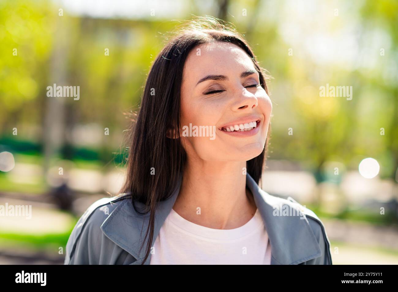 Portrait photo of beautiful young smiling latin attractive lady ...