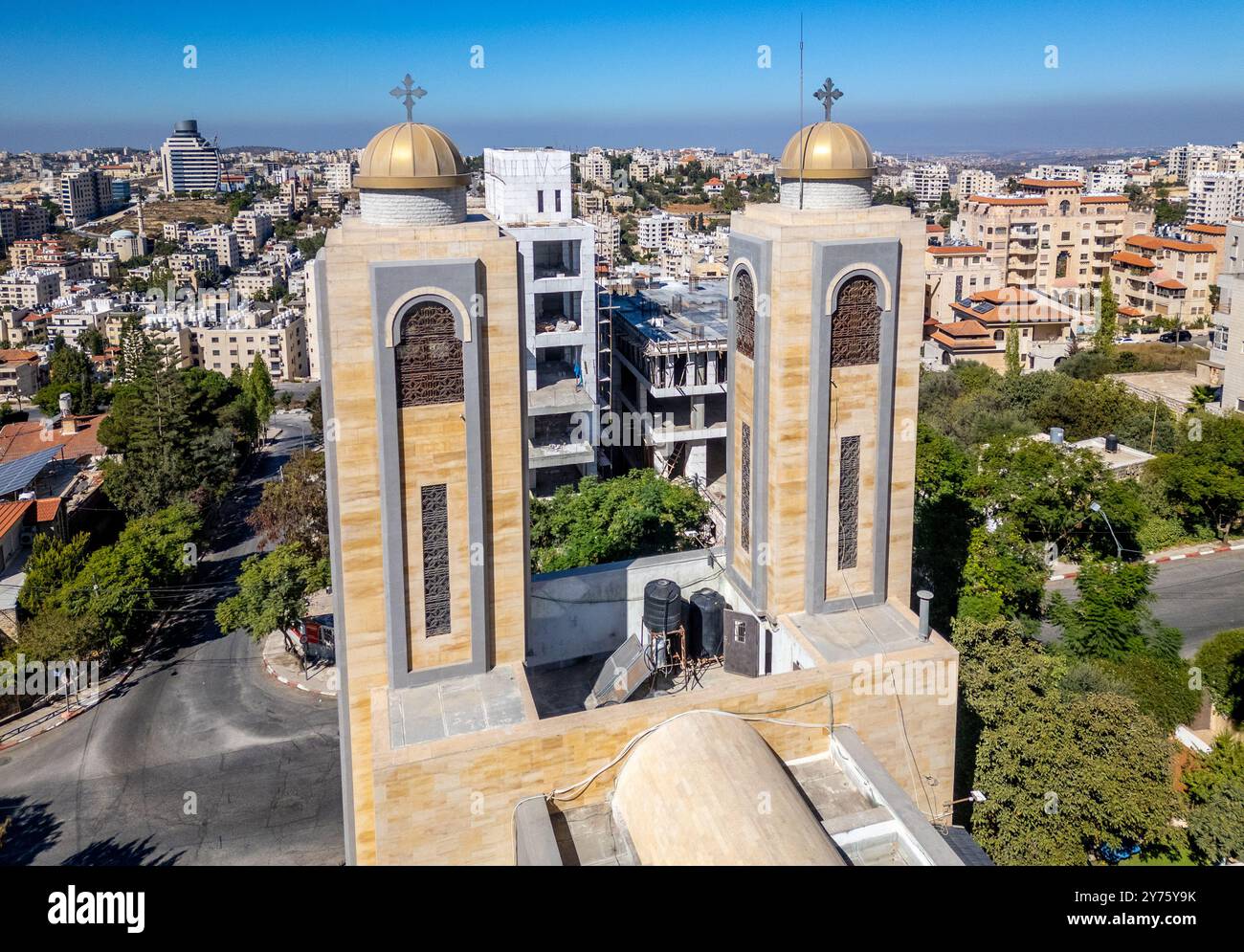 Towers at the Archangel Michael Coptic Christian Church in downtown ...