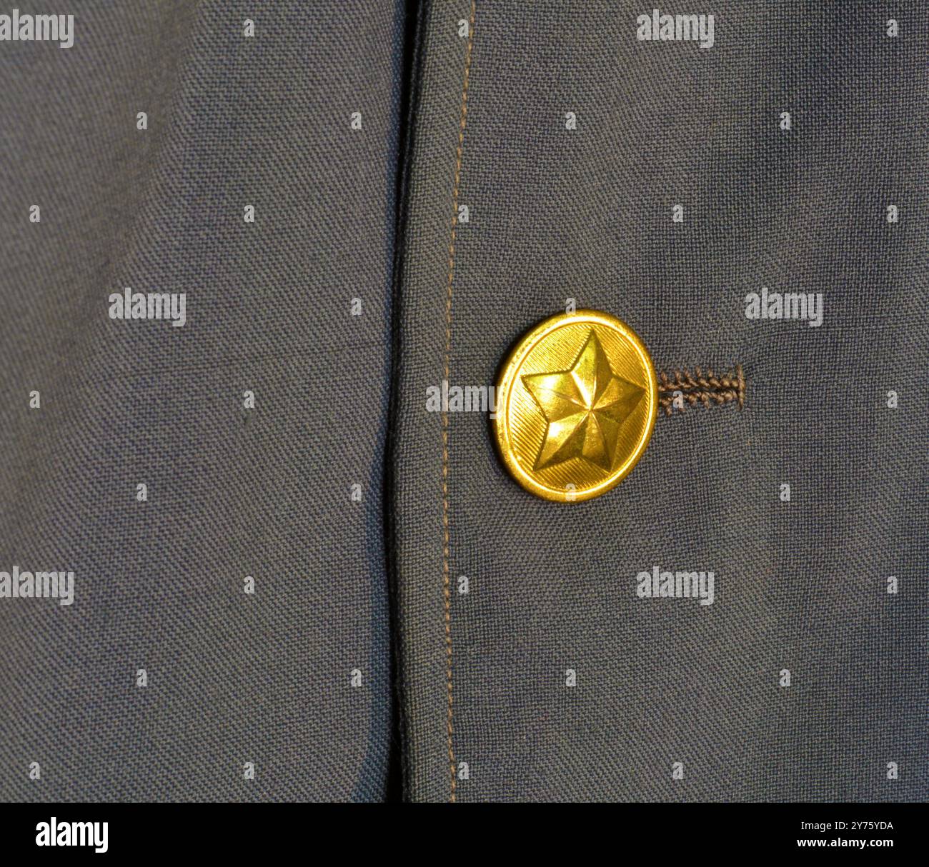 Buttons on vintage police uniform used by Yugoslavian police officers ...