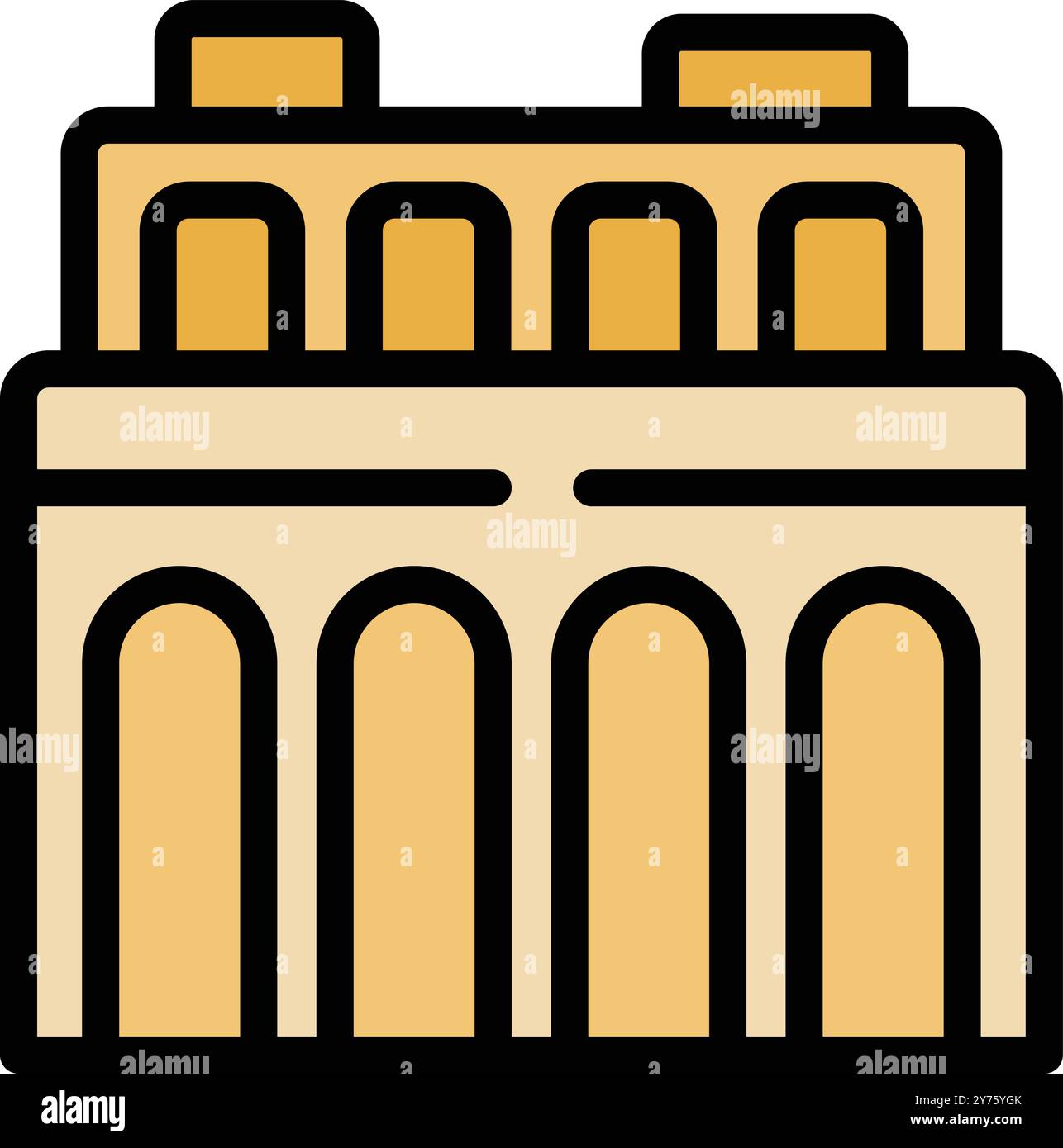 This icon represents the colosseum, an ancient roman amphitheater known ...