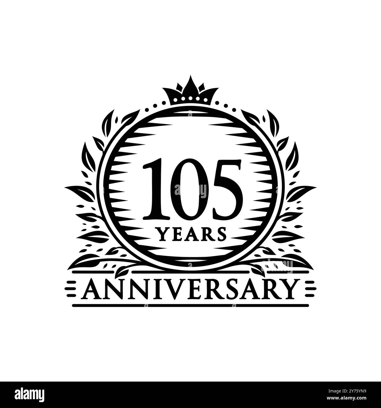 105 years celebrating anniversary design template. 105th anniversary ...
