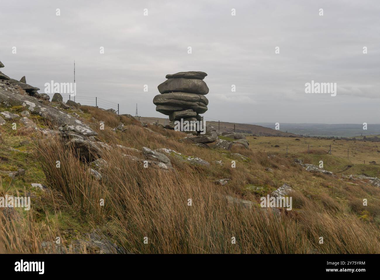 The Cheesewring on Bodmin Moor Stock Photo - Alamy