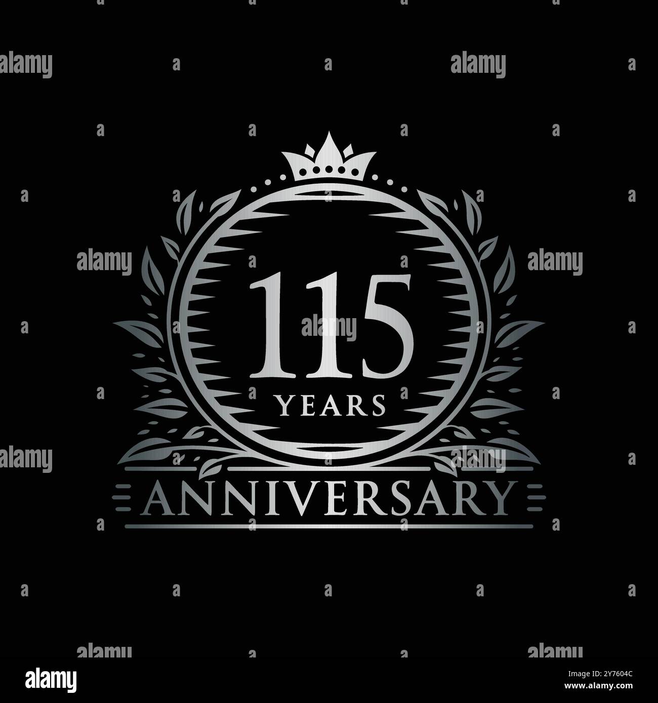 115 years celebrating anniversary design template. 115th anniversary ...