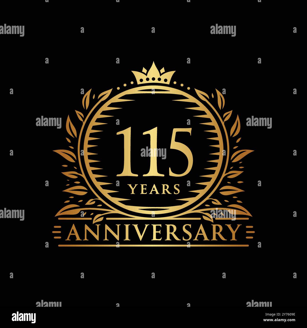 115 years celebrating anniversary design template. 115th anniversary ...