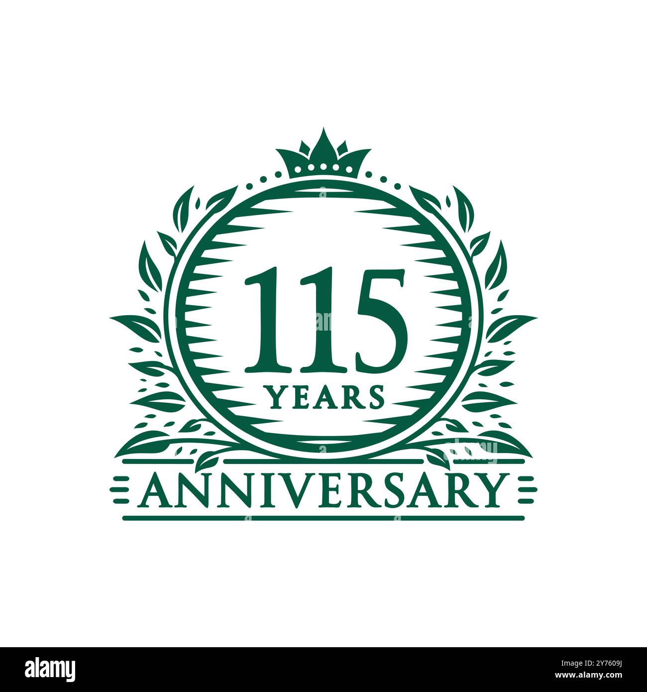 115 years celebrating anniversary design template. 115th anniversary ...