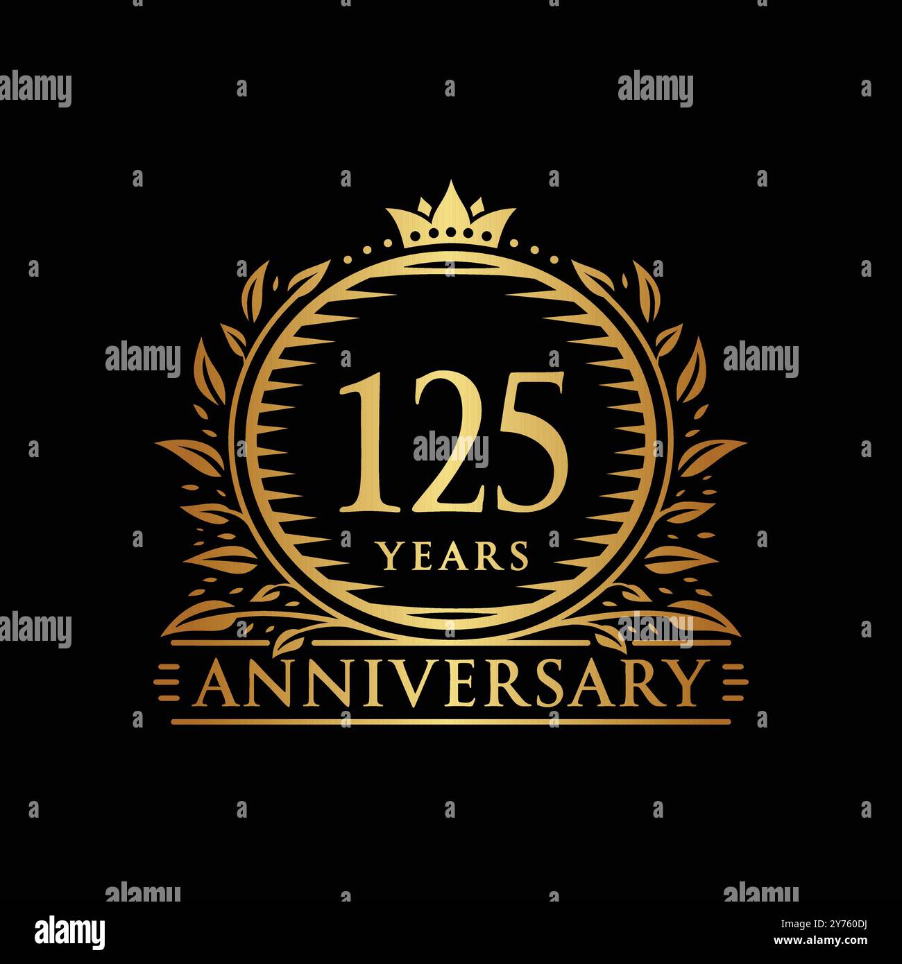 125 years celebrating anniversary design template. 125th anniversary logo. Vector and ...