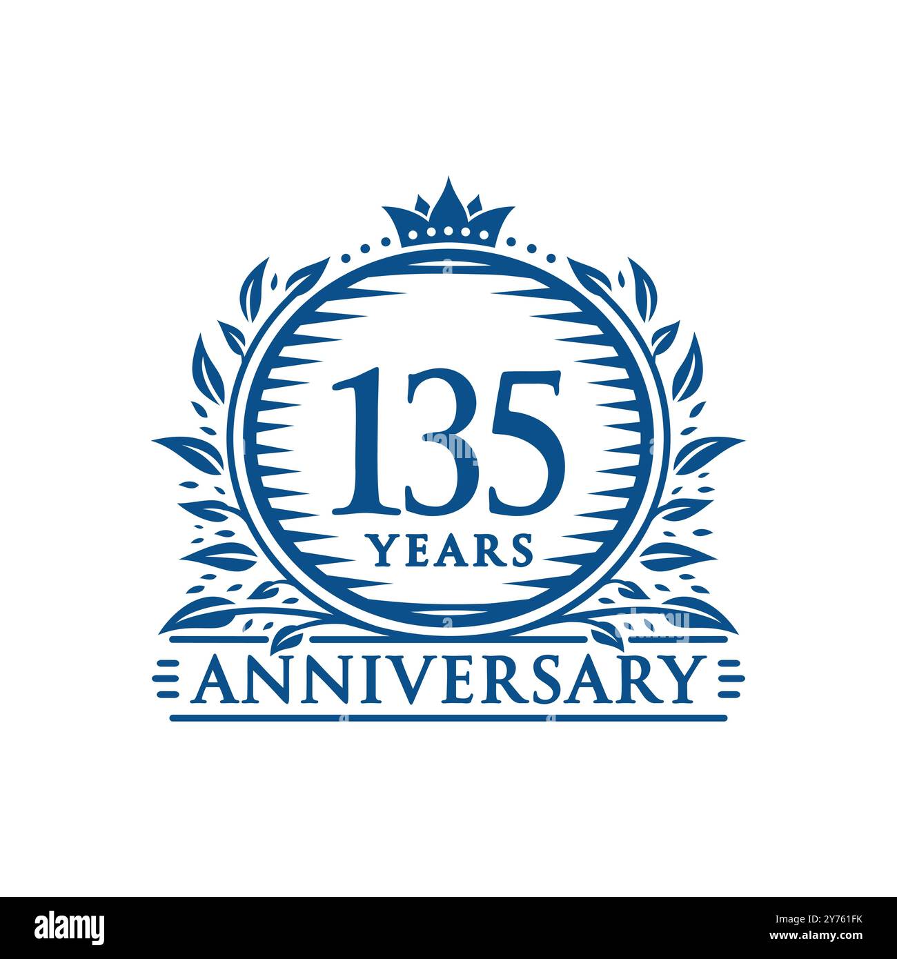 135 years celebrating anniversary design template. 135th anniversary logo. Vector and ...