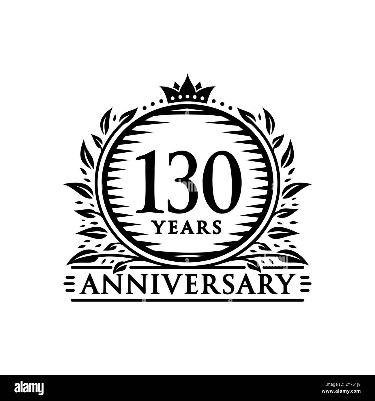 130 years celebrating anniversary design template. 130th anniversary logo. Vector and ...
