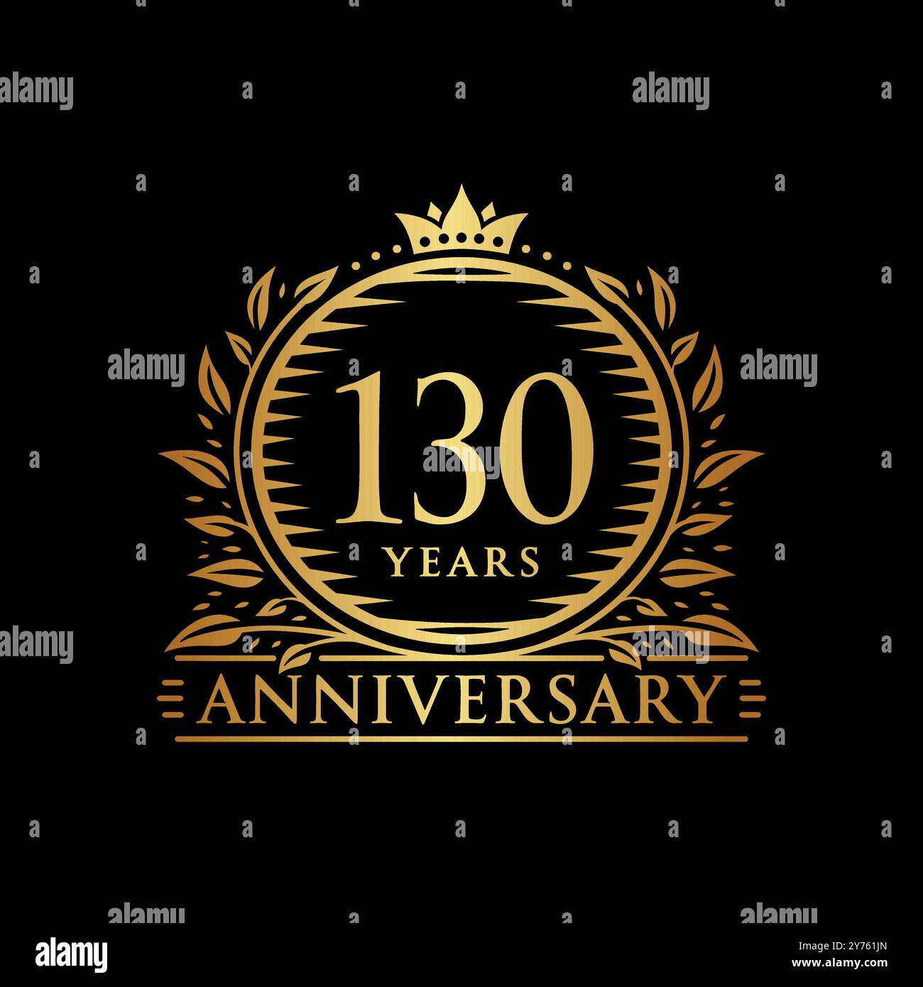 130 years celebrating anniversary design template. 130th anniversary ...