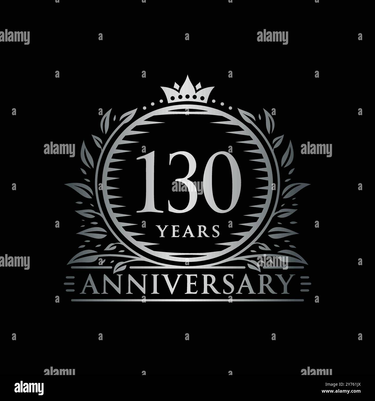 130 years celebrating anniversary design template. 130th anniversary logo. Vector and ...