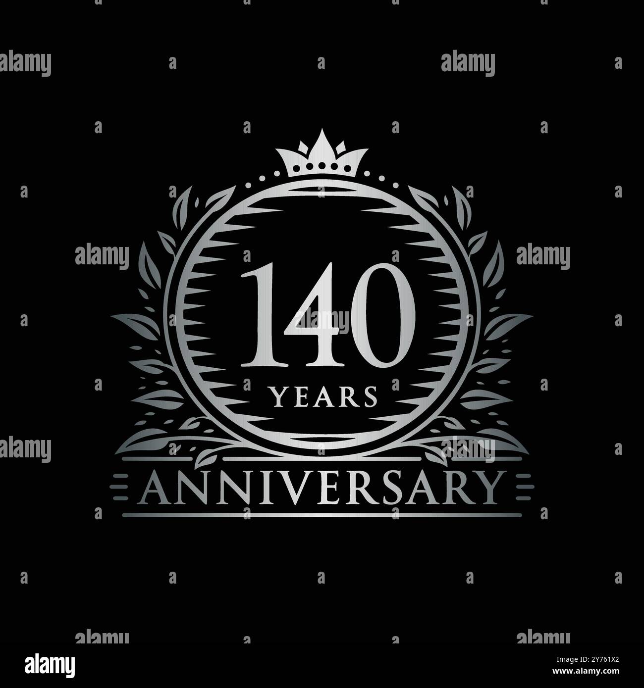140 years celebrating anniversary design template. 140th anniversary ...