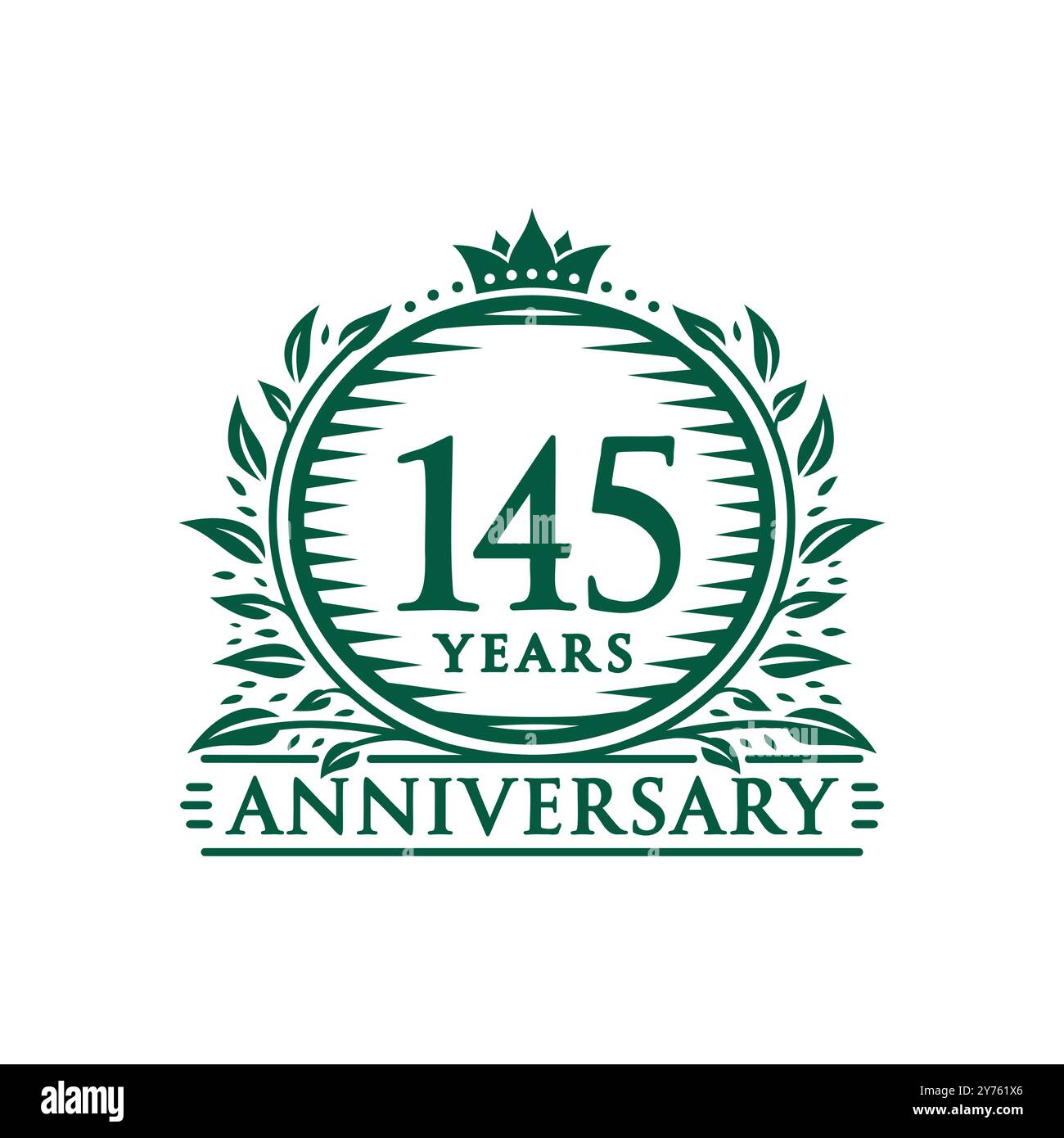 145 years celebrating anniversary design template. 145th anniversary ...