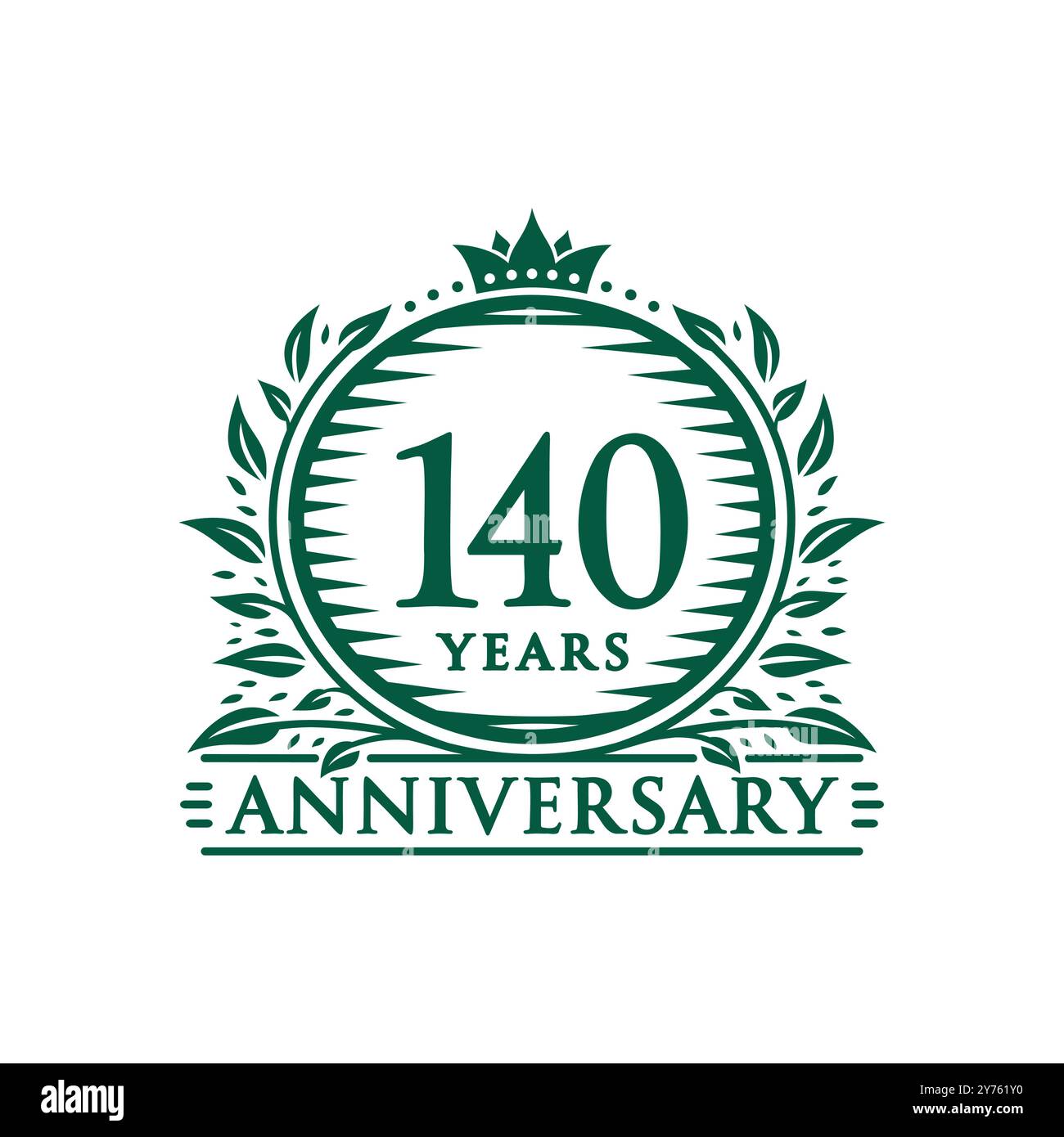 140 years celebrating anniversary design template. 140th anniversary ...