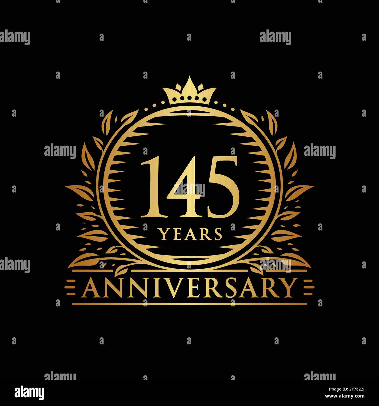 145 years celebrating anniversary design template. 145th anniversary ...