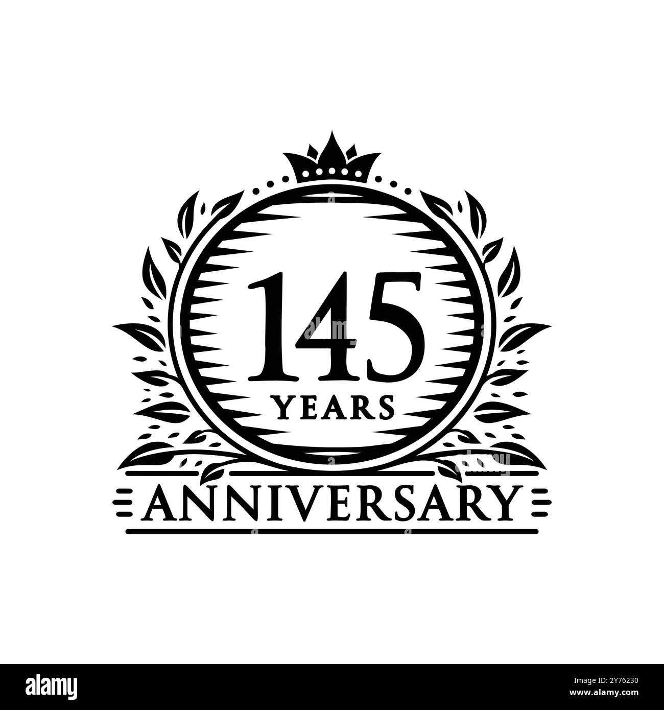 145 years celebrating anniversary design template. 145th anniversary ...