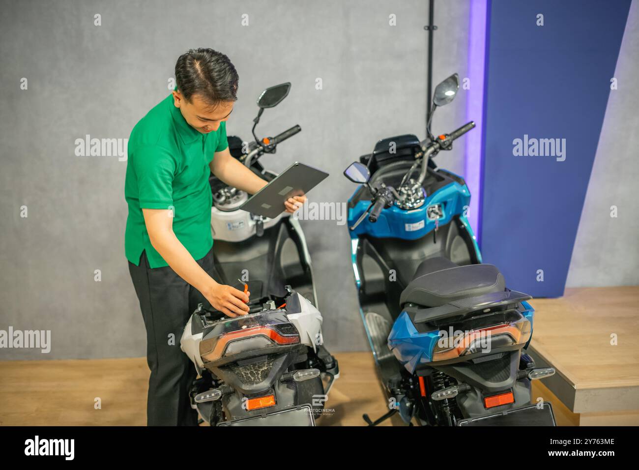 Indonesia electrical motorcycle hi-res stock photography and images - Alamy