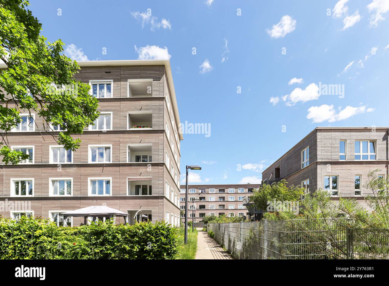 Residential area with ecological and sustainable green residential ...