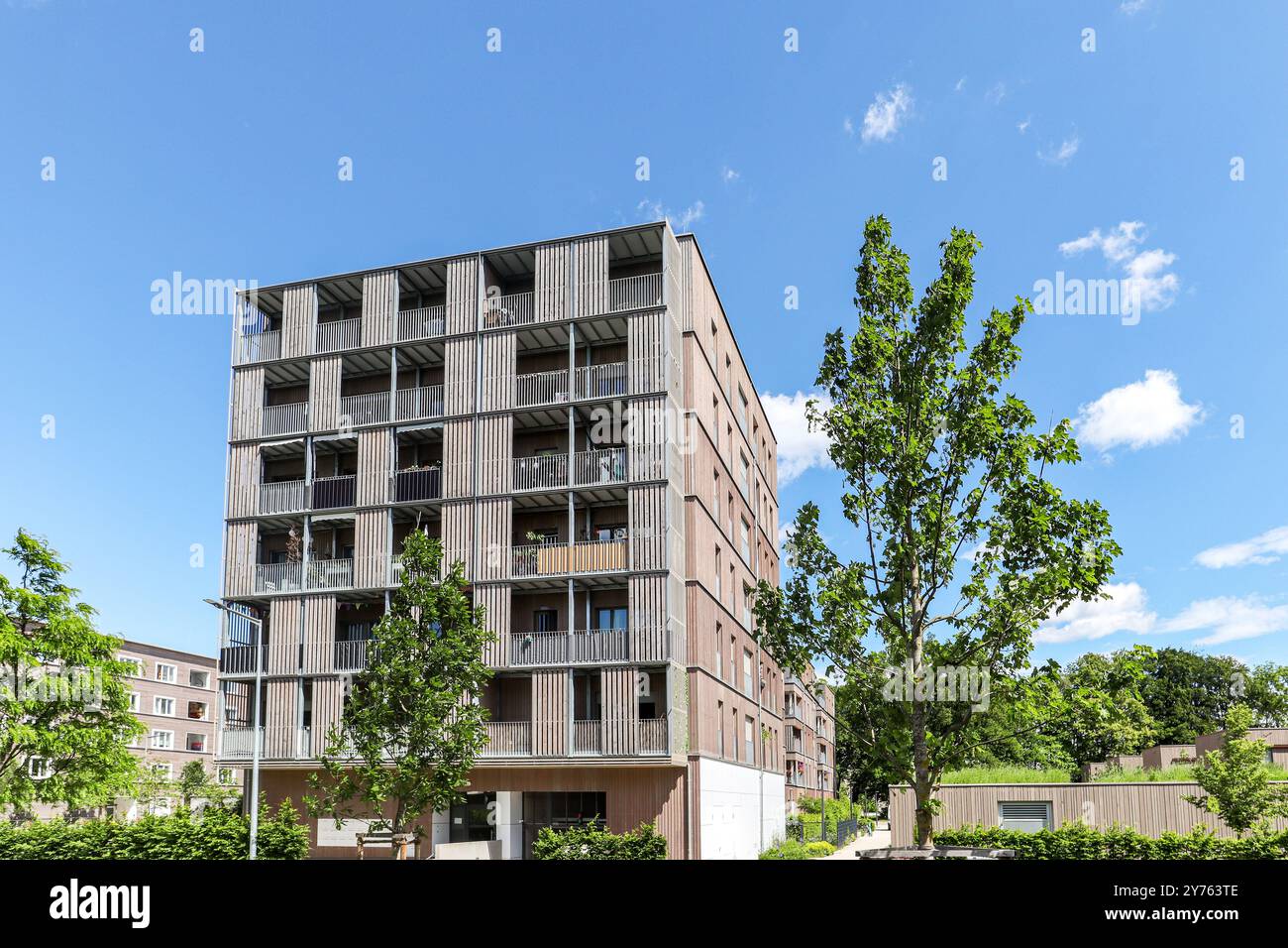 Residential area with ecological and sustainable green residential ...