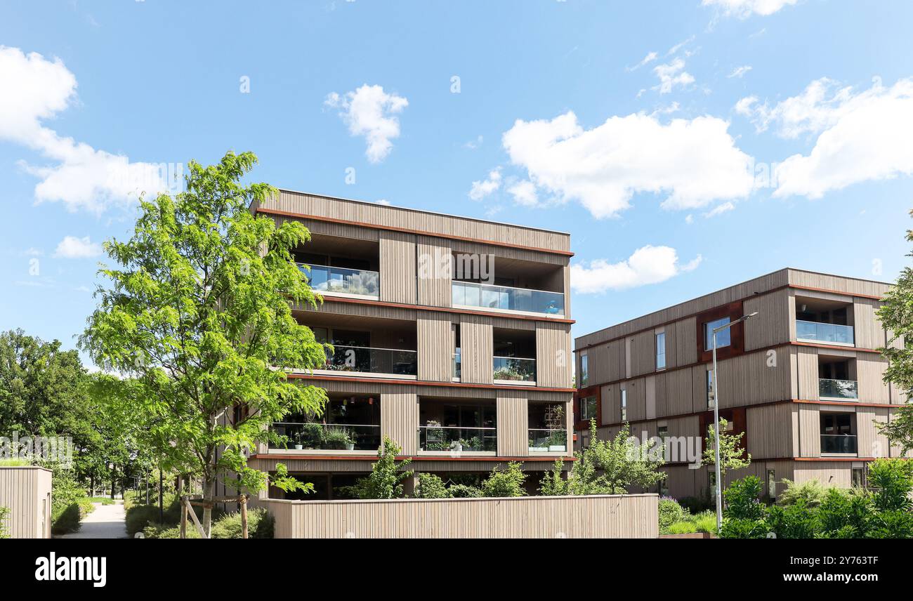 Residential area with ecological and sustainable green residential ...