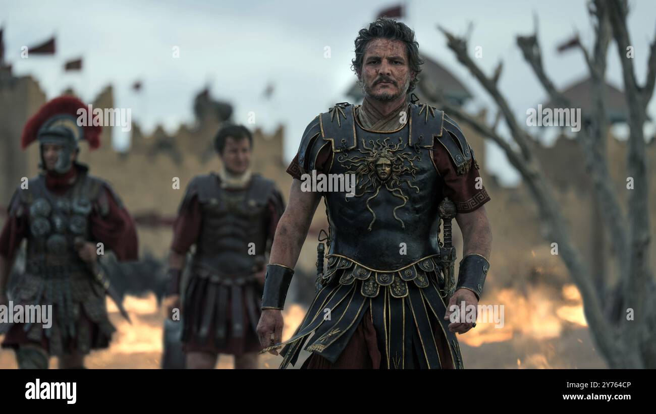 PEDRO PASCAL in GLADIATOR II (2024), directed by RIDLEY SCOTT. Credit: PARAMOUNT PICTURES ...