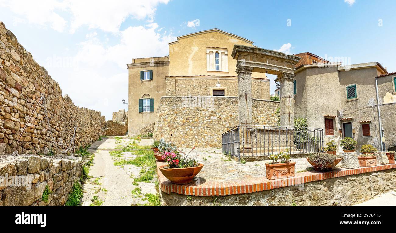 Old town of Giglio Castello at Isola del Giglio, island of the tuscan ...