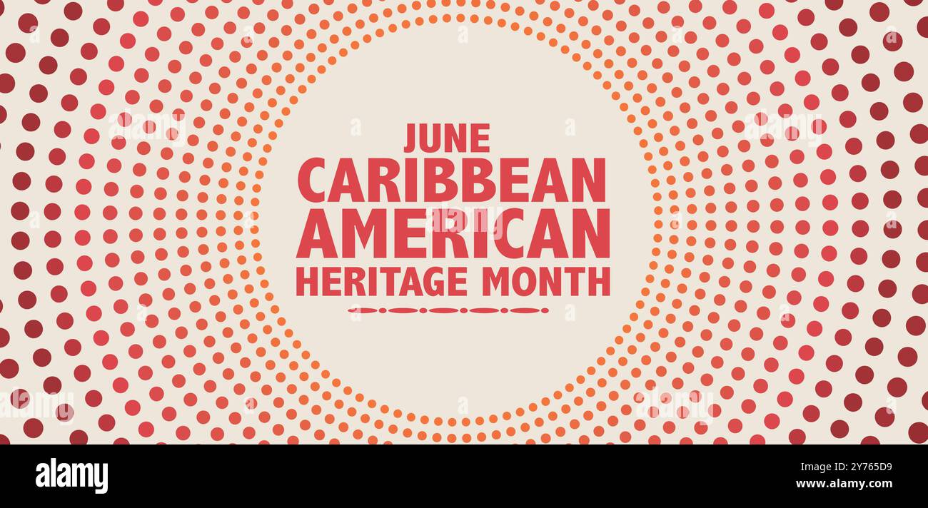 June is Caribbean American Heritage Month background template with ...