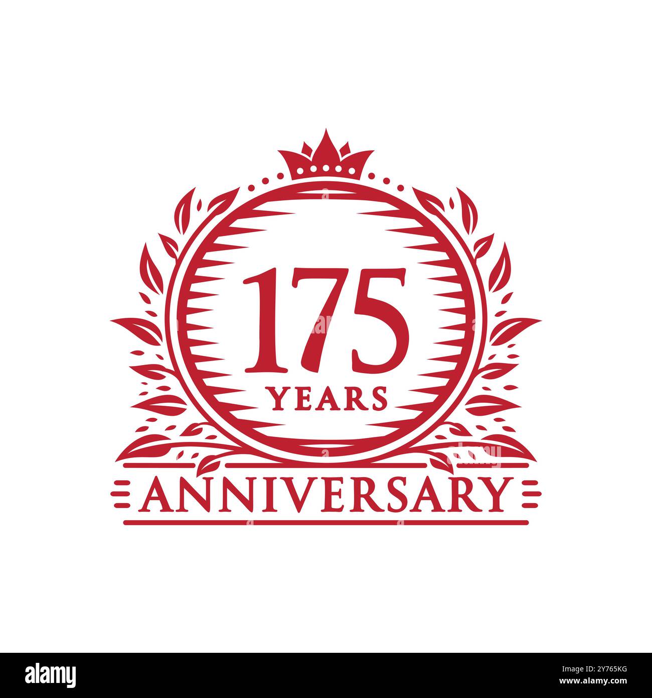 175 years celebrating anniversary design template. 175th anniversary logo. Vector and ...