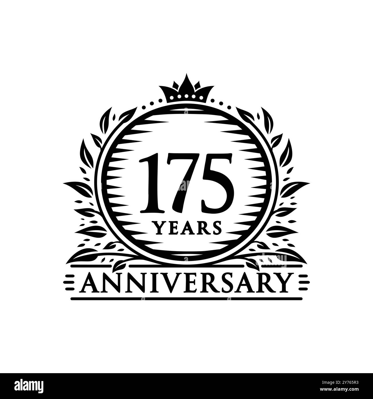 175 years celebrating anniversary design template. 175th anniversary logo. Vector and ...