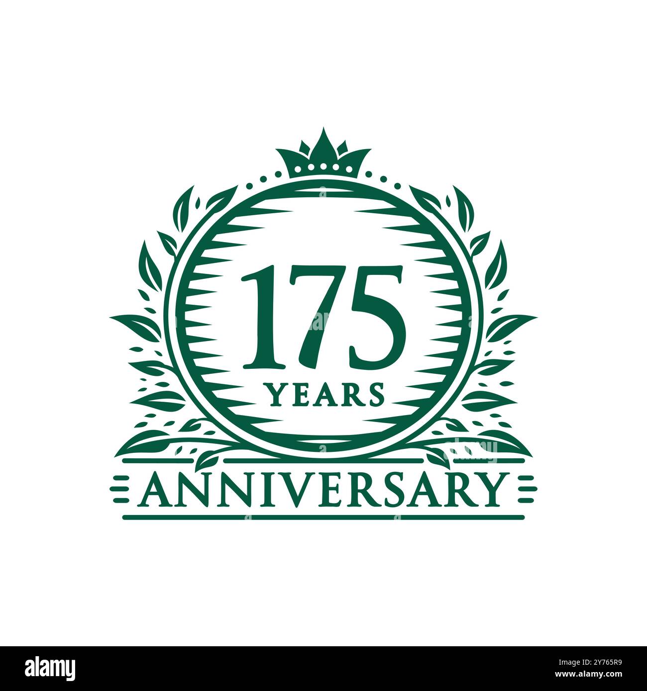 175 years celebrating anniversary design template. 175th anniversary logo. Vector and ...