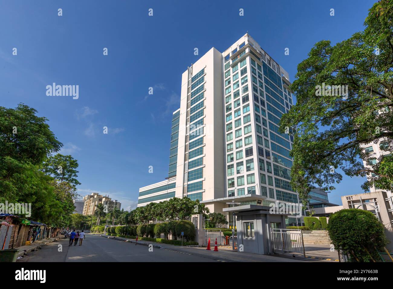 Commercial office building complex built in modern architectural style ...