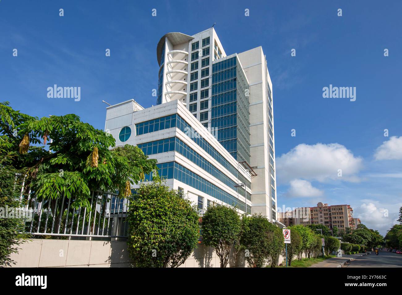 Commercial office building complex built in modern architectural style ...