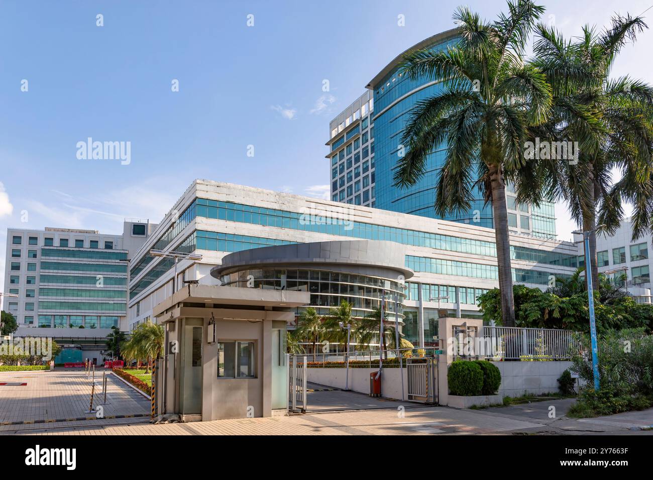 Commercial office building complex built in modern architectural style ...