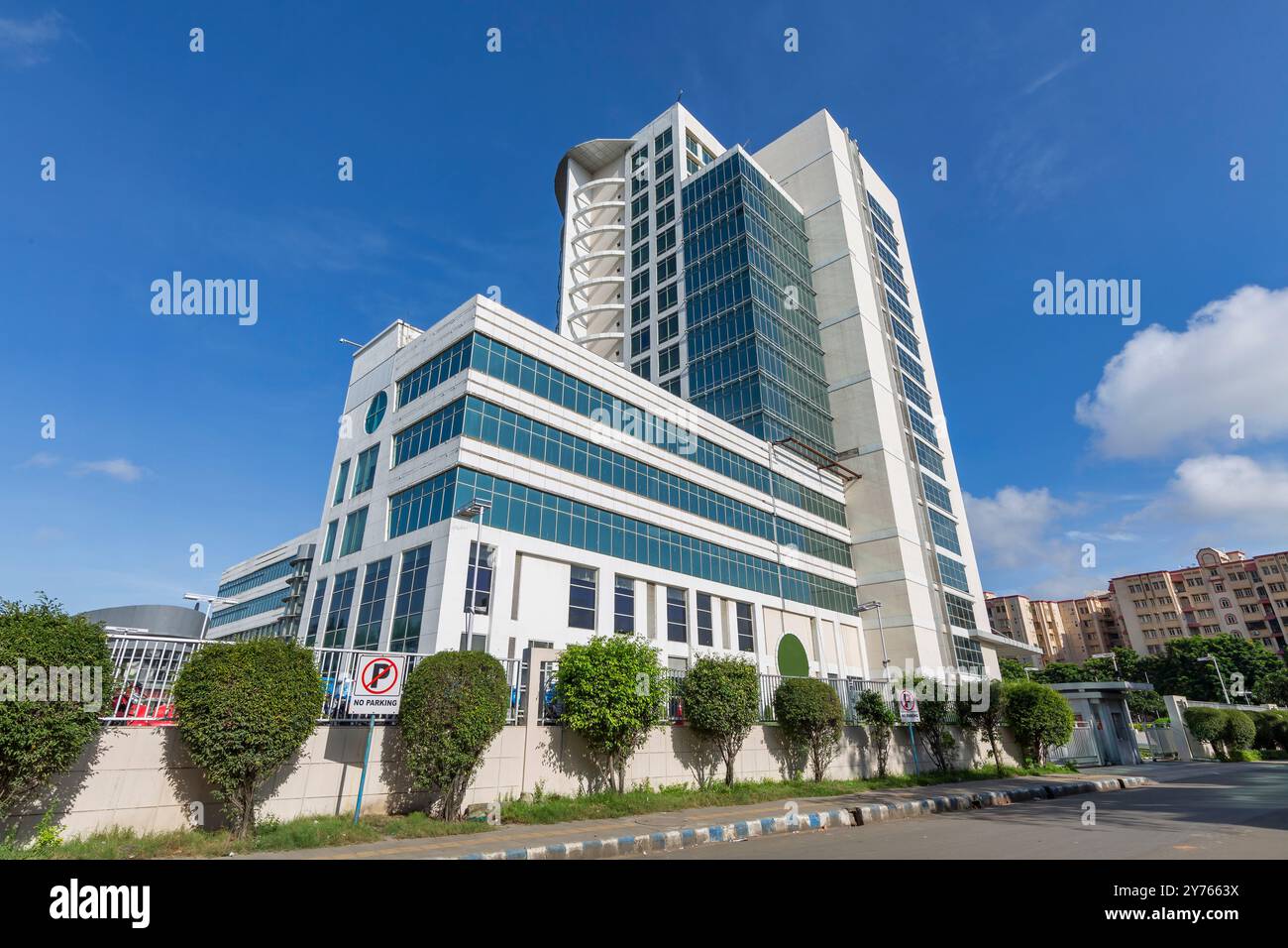 Commercial office building complex built in modern architectural style ...