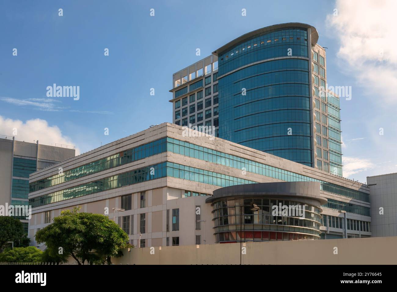 Commercial office building complex built in modern architectural style ...