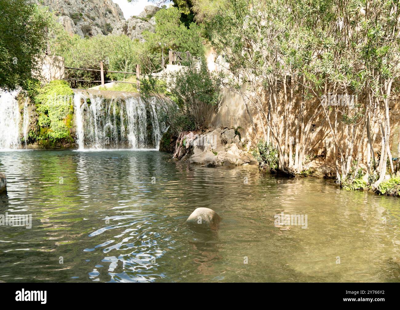 water falls at Algar waterfalls in Spain Stock Photo - Alamy