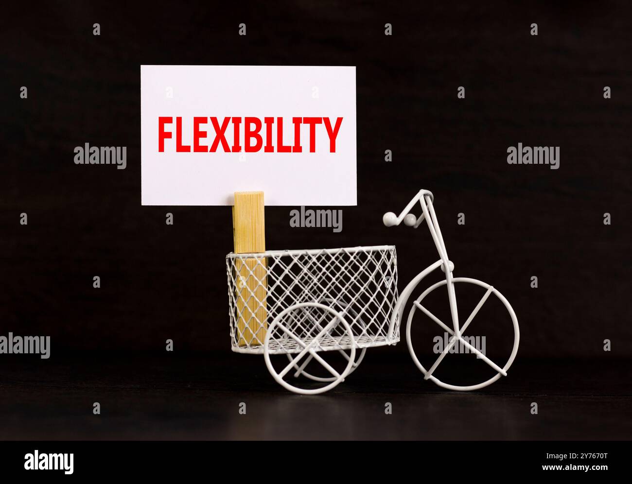 Flexibility symbol. Concept word Flexibility on beautiful white paper ...
