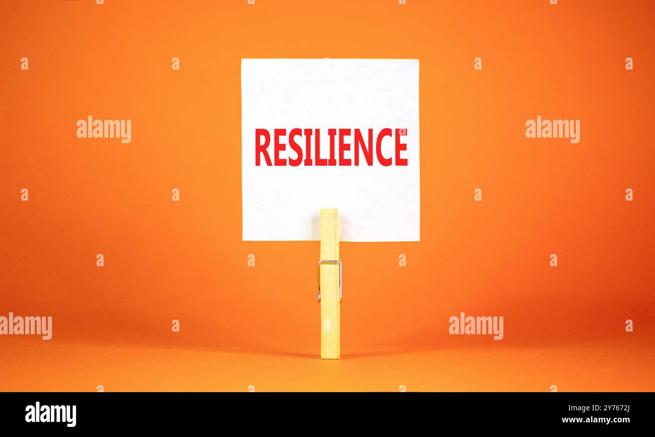 Resilience symbol. Concept word Resilience on beautiful white paper on ...