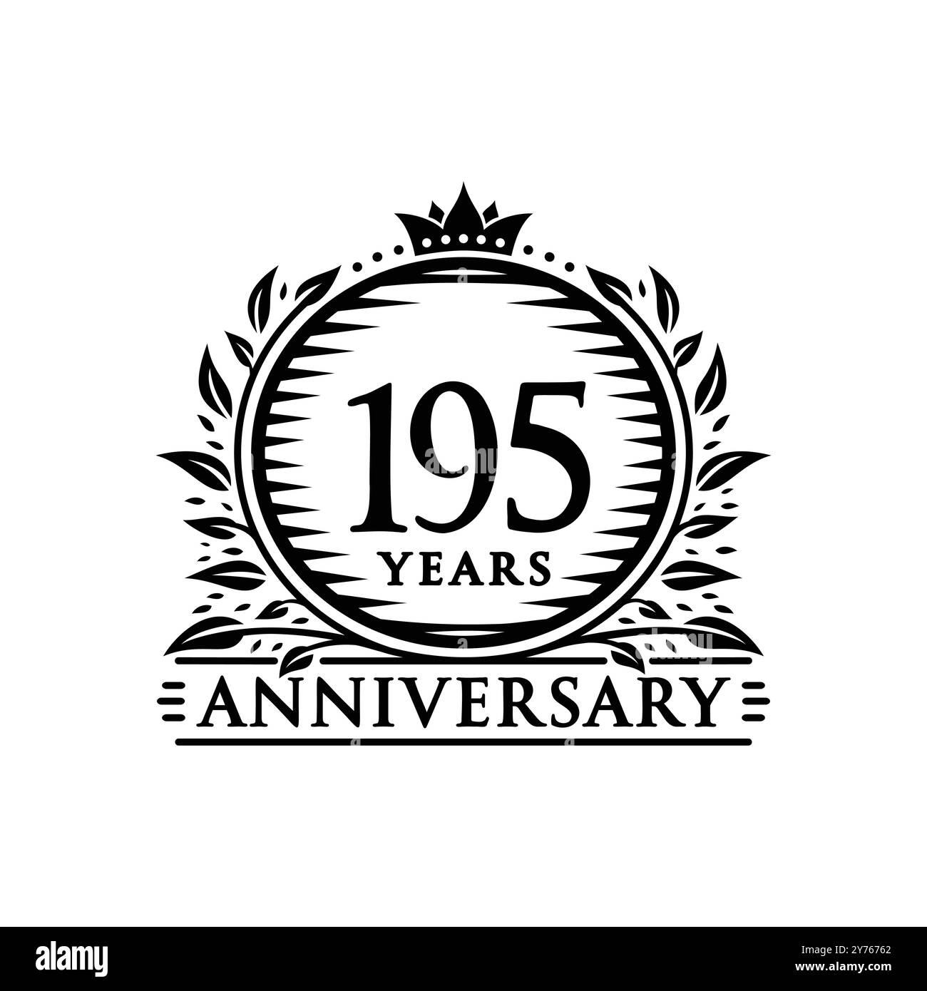 195 years celebrating anniversary design template. 195th anniversary ...