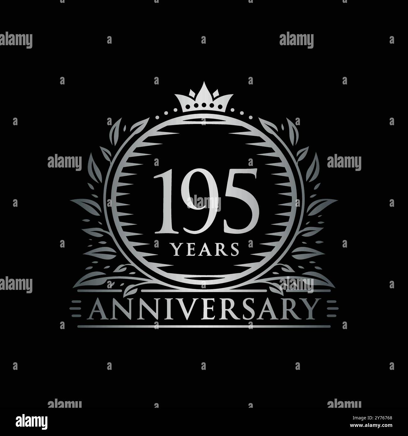 195 years celebrating anniversary design template. 195th anniversary ...