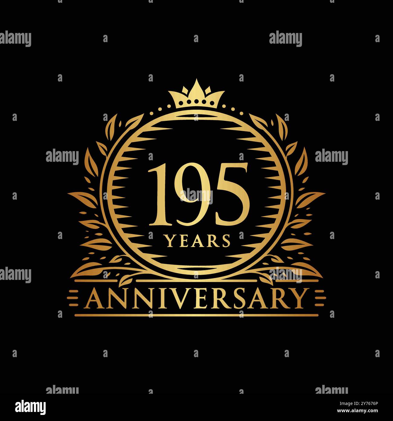 195 years celebrating anniversary design template. 195th anniversary ...