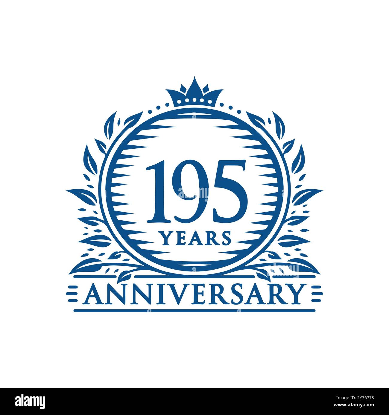 195 years celebrating anniversary design template. 195th anniversary ...