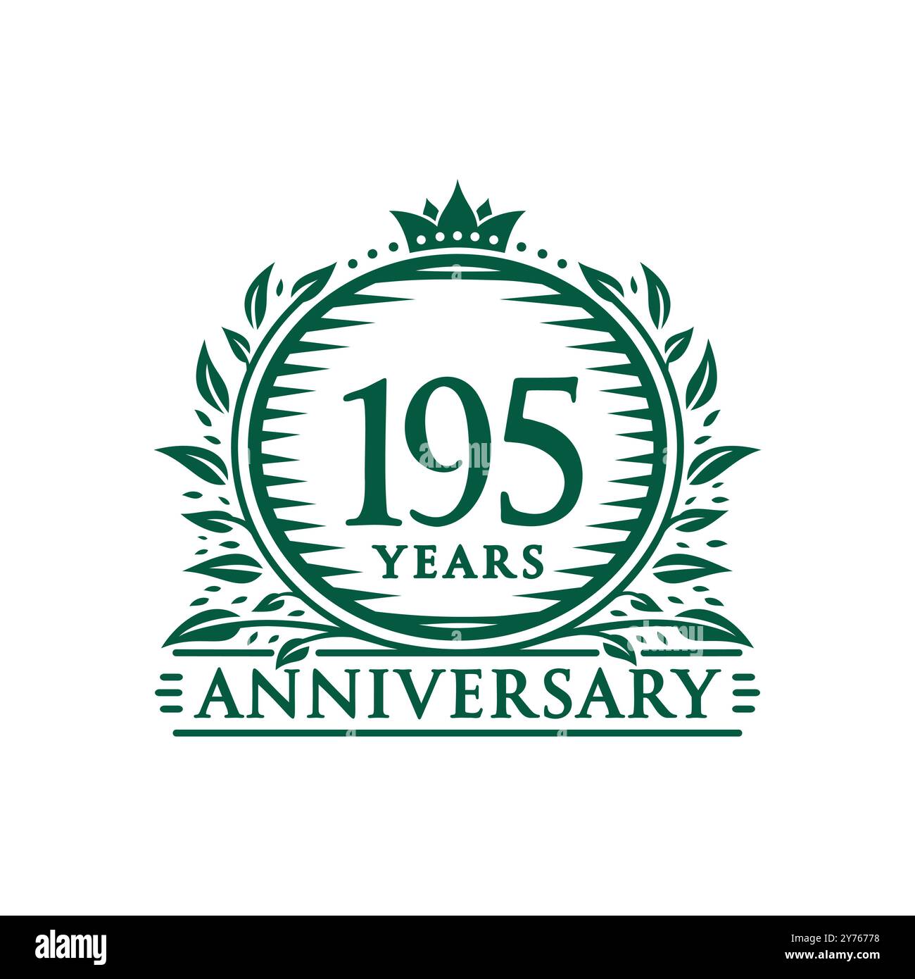 195 years celebrating anniversary design template. 195th anniversary ...
