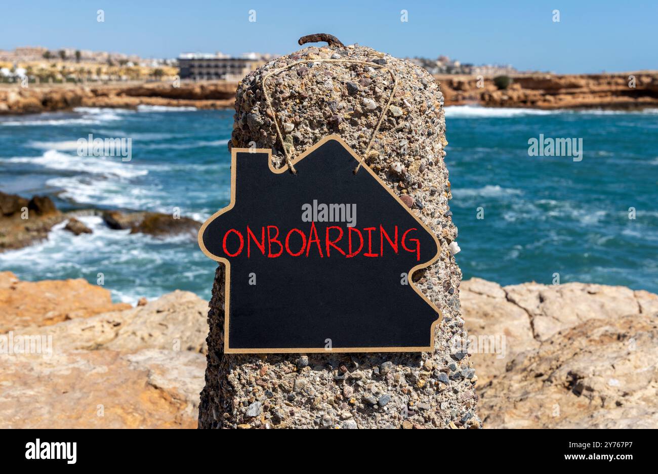 Onboarding success symbol. Concept word Onboarding on beautiful chalk ...